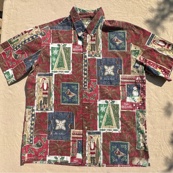 reyn spooner | Shirts | Reyn Spooner Red And Green Holiday Shirt | Poshmark